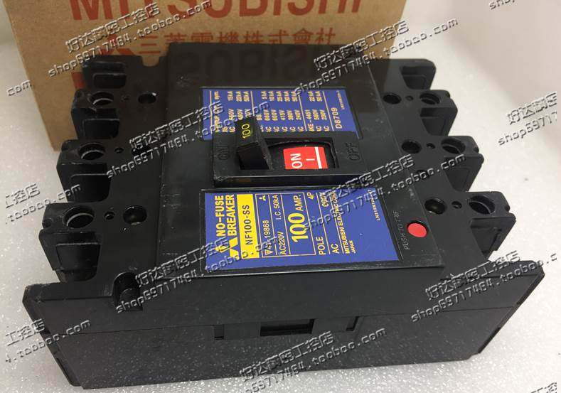 原装正品三菱MITSUBISHI断路器空气开关NF100-SS 4P 100A现货_虎窝淘