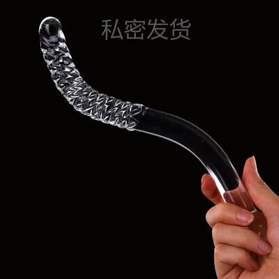 Glass-made female masturbation toy fake phallus adult produc