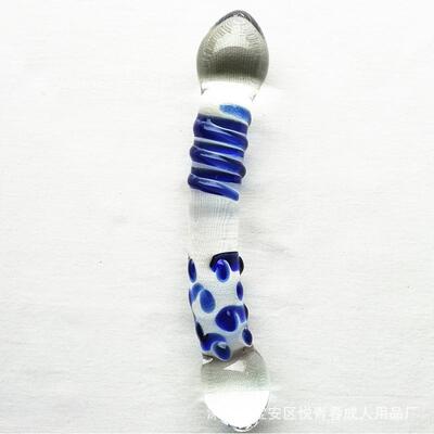 Glass-made femalemasturbation toy fake phallus adult product