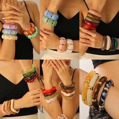 Vintage Open Bracelet Exaggeration Style Hand Jewelry Women