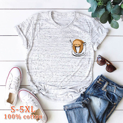 Ladies Funny T-Shirt Women Cute Cartoon print Summer tShirts