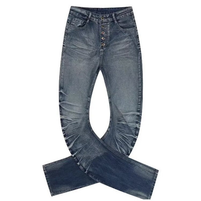new stylish jeans denim pants versatile trousers美式复古水洗