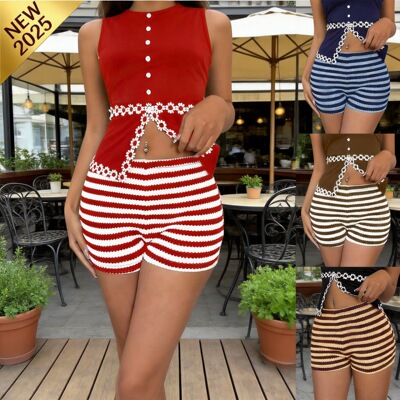 women stripped shorts 欧美裤子新款时尚条纹辣妹低腰高弹女短裤