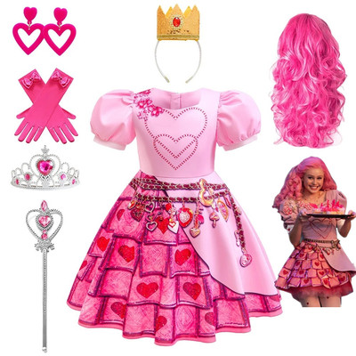 万圣节后裔4红心皇冠粉色连衣裙