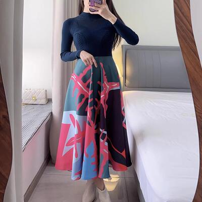 中长裙大摆型优雅气质连衣裙