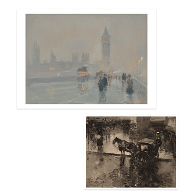 liveart 大本钟Childe Hassam 城市风景经典名画装饰画