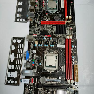 拆机两张H61主板+G1620cpu套装！品像如图 一张七彩