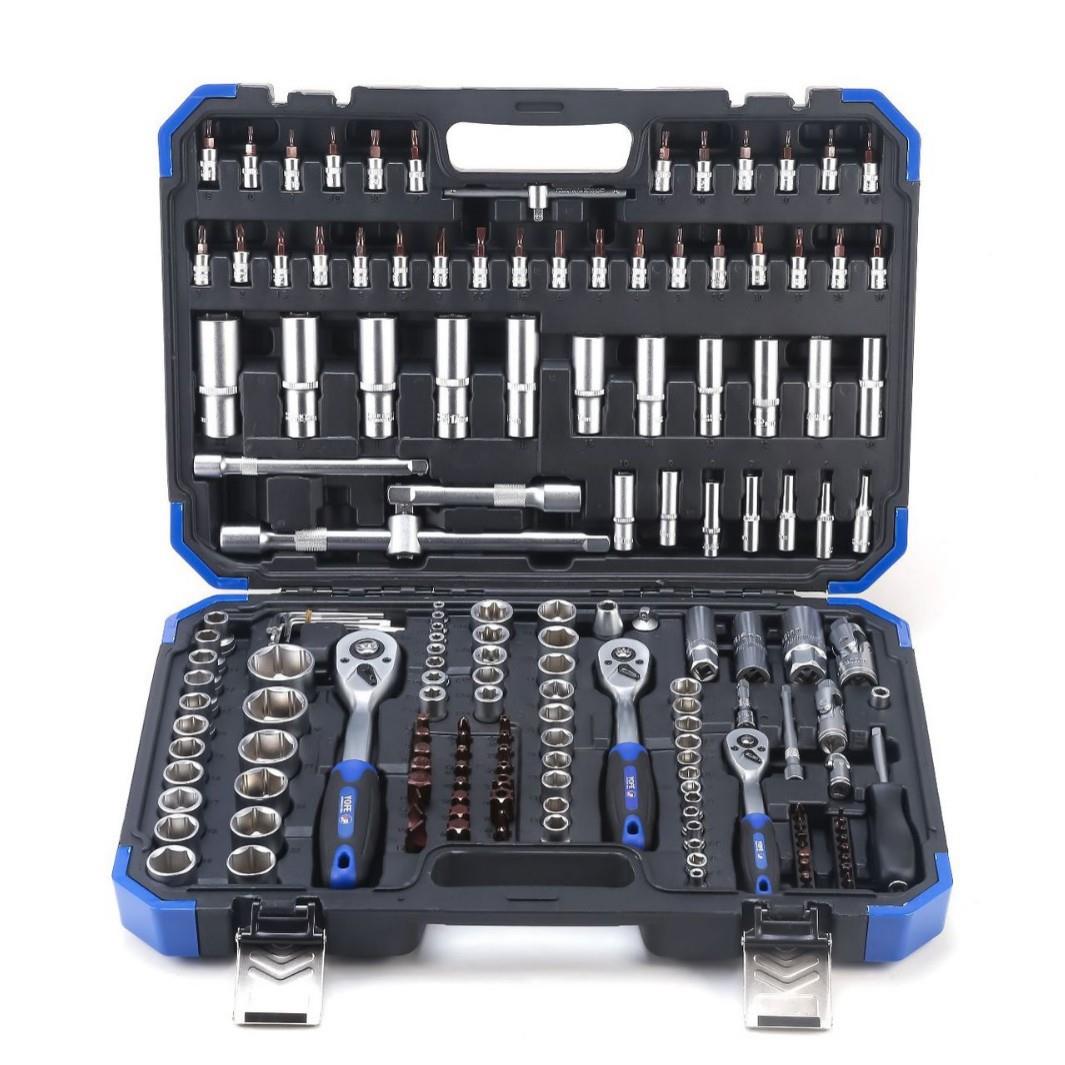YOFE172件套72齿棘轮扳手旋具头套筒组套汽修工具箱黑盒
