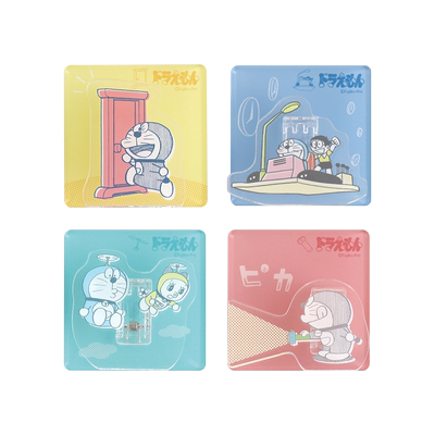 GreenFlash哆啦A梦限定款卡通插画创意造型立式便签夹长尾夹塑料夹子家用办公便签创意底座醒目提醒