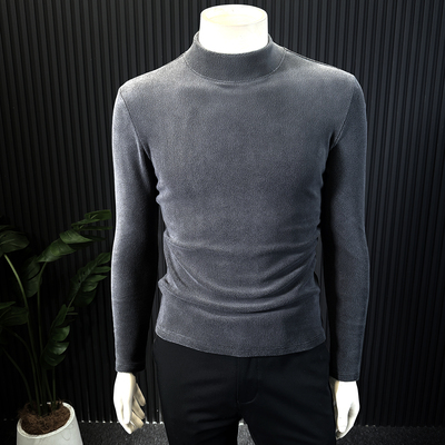 男长袖t恤半高领打底衫男冬季内搭保暖装新款痞帅款1228k
