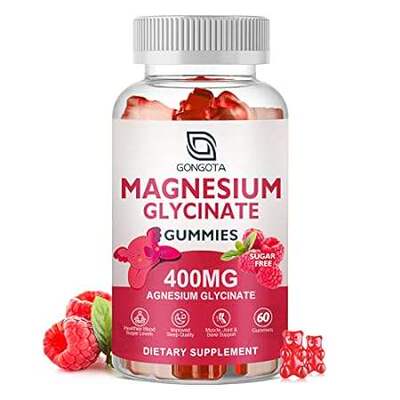 Magnesium Glycinate Gummies 400 mg with 100 mg Magnesium