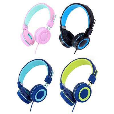 Foldable Stereo Headsets 35mm Plug Kids Headphones