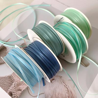 2mm细丝带书签双面涤纶带织带婚礼蝴蝶结高端礼品包装2毫米绸缎带