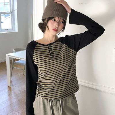 六1125韩国正品u-lan--8147 T恤区潮流甜美学院春冬简约韩版街头