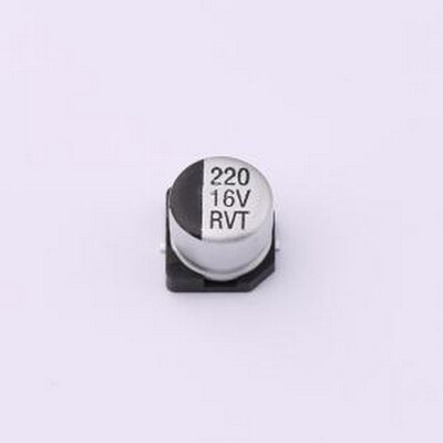 RVT1C221M0605 贴片型铝电解电容 220uF ±20% 16V SMD,D6.3xL5.4