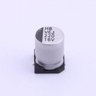 VEJ221M1CTR-0810 贴片型铝电解电容 220uF ±20% 16V SMD,D8xL10