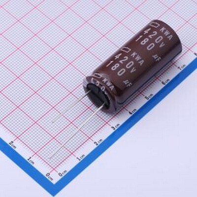 EKWA421ELL181MM40S 直插铝电解电容 180uF ±20% 420V 插件,D18x