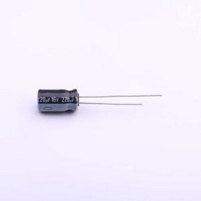 UVZ1C221MED 直插铝电解电容 220uF ±20% 16V 插件,D6.3xL11mm