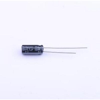 50PX4R7MEFC5X11 直插铝电解电容 4.7uF ±20% 50V 插件,D5xL11mm
