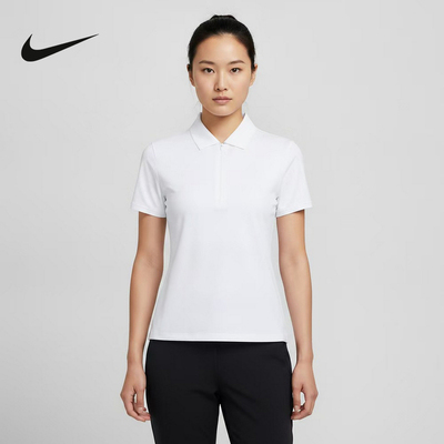 NIKE耐克女子短袖翻领POLO衫夏季休闲透气网球运动T恤IM8532-100