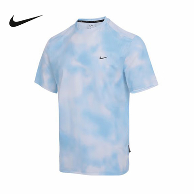 nike耐克男短袖25夏新款跑步速干网眼透气扎染运动T恤HJ4149-422
