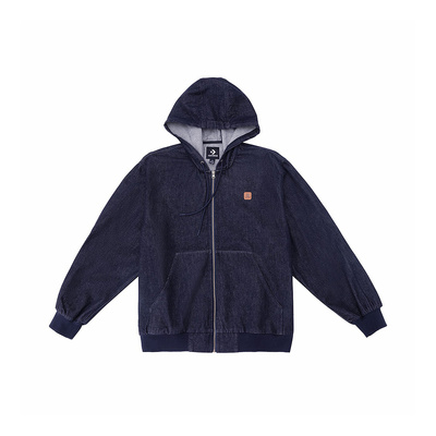 Converse匡威26春季新品连帽印花宽松牛仔夹克男外套 MCJ411-UHD