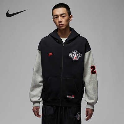 Jordan耐克棒球服男外套26春新款运动休闲刺绣印花夹克IO9824-010