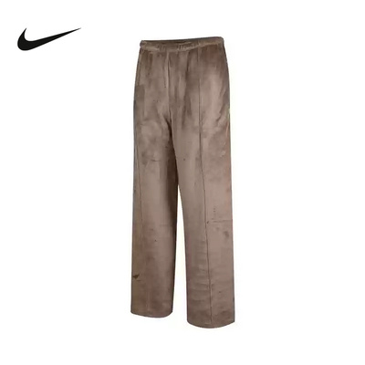 NIKE耐克女裤2025春新款运动休闲丝绒质感直筒裤阔腿裤HJ0923-233