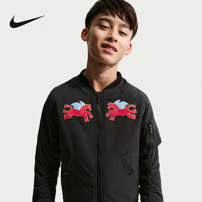 NIKE耐克马年限定新年款大童运动夹克春新款男女童外套IQ3929-010