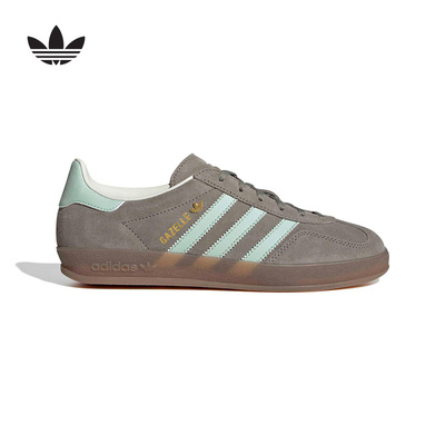 adidas阿迪达斯三叶草T头鞋2026春女GAZELLE INDOOR德训鞋JR2430