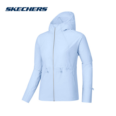 Skechers斯凯奇2025夏女户外休闲运动连帽梭织外套 P225W006/0356