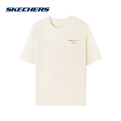 Skechers斯凯奇2026夏季男运动短袖T恤宽松透气针织衫 L326M004