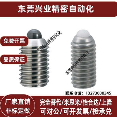 不锈钢尼龙头弹簧柱塞SPRY/SPRK3/4/5/6/8/10/12/16