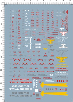 1/100 Tallgeese I EW 托鲁杰斯多鲁基斯1gd水贴 60907-Z109 MG