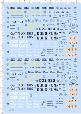 67777整版胶CANT TOUCH THIS DOUG FUNNY 1/16美国M1A2主战坦