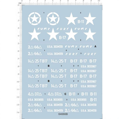 sherman谢尔曼水贴纸10*14坦克