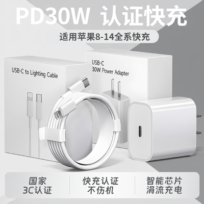 适用苹果30W充电器PD快充头