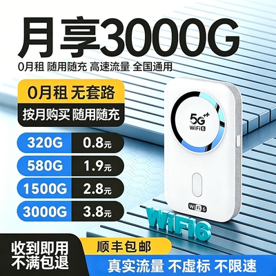 2026款智能wifi新款无线移动官方正品网络高品质宽带无限速wi-fi6便携式上网卡车载插卡路由器全国流量