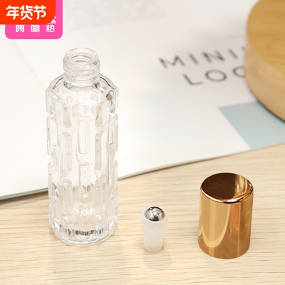 分装瓶/滚珠AB1SQ0-0802-金盖滚珠玻璃瓶香水玻璃走珠小空瓶旅