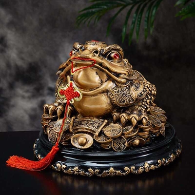 招财金蟾摆件大号三足蟾蜍开业礼