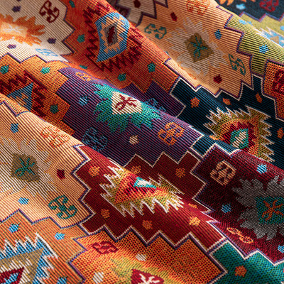 波西米亚风格沙发布料民族风沙发布提花面料手工自己做桌布抱枕套