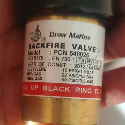 德鲁乙炔回火器阀 DREW MARINE ACETYLENE