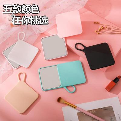 新款直销解压可爱化妆镜卧室便携旋转银镜化妆镜商用礼品镜印刷lo