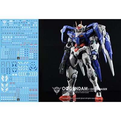 炎 GHOST MG OO GUNDAM RAISER 00R 双零 高达模型 专用 荧光水贴