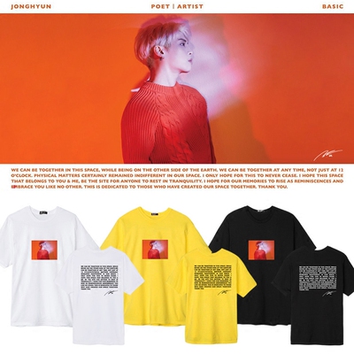 SHINee金钟铉纪念周边衣服同款短袖t恤纯棉宽松印花男女装打底衫