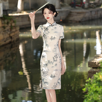 旗袍女qipao cheongsam chinese traditional  dress chipao国风