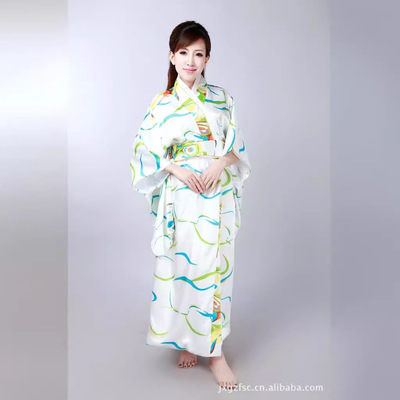 kimono dress night robe bath robe fashion dressing gown for
