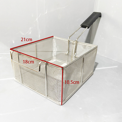6L加密炸篮油炸框过滤篮方形滤油网电炸炉控油大号炸筐筛炸