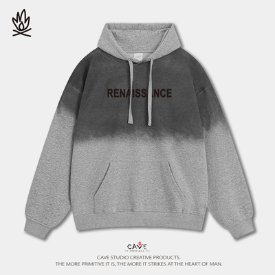 设计师美式渐变连帽水洗面料