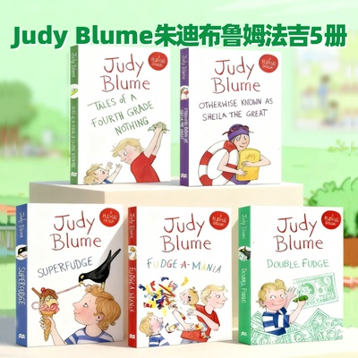 Judy Blume 朱迪布鲁姆法吉5册英文原版小说 Tales of a Fourth Grade Nothing 四年级的无聊事 儿童文学桥梁书提升英语阅读能力
